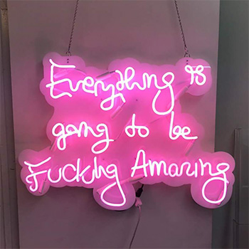 Real Photos of Custom Neon Glass Sign - Everything Neon